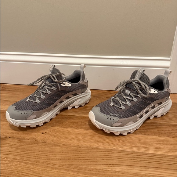 Merrell | Shoes | Merrell Gray And White Sneakers With Breathable Mesh ...